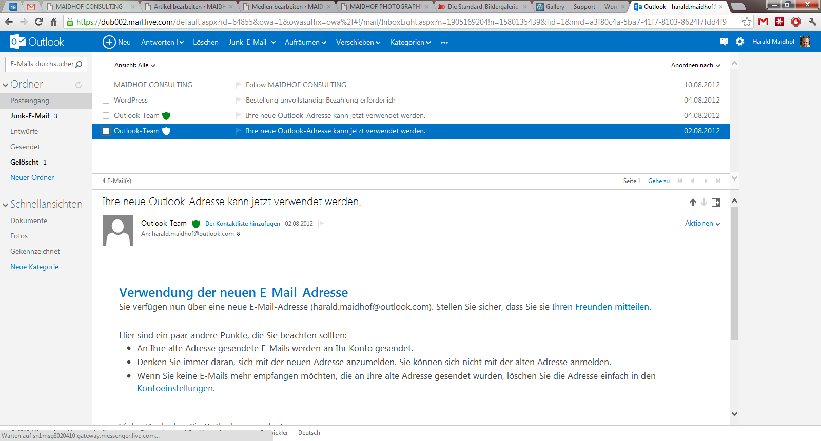 Outlook.com: Aufgeräumter Webmailer | MAIDHOF CONSULTING
